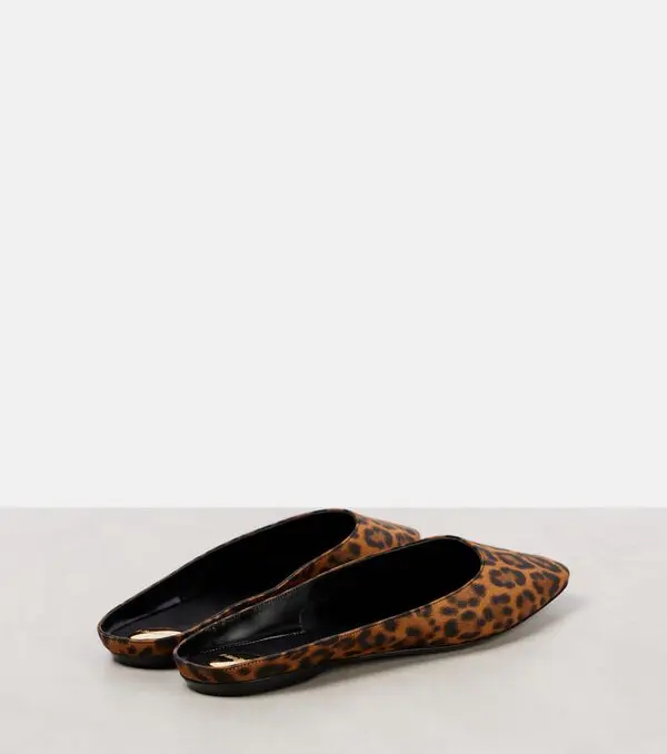 Saint Laurent Lido Leopard-print Mules