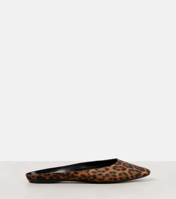 Saint Laurent Lido Leopard-print Mules