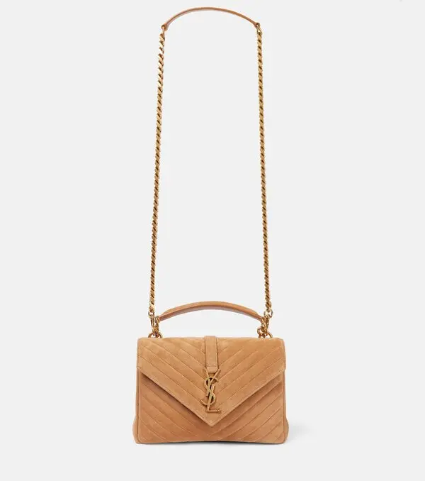 Saint Laurent Collège Medium Leather Shoulder Bag - Brown