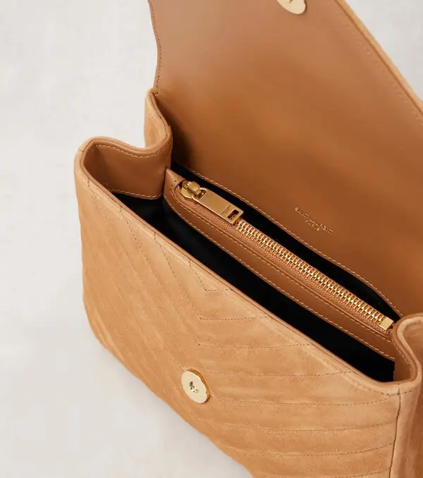 Saint Laurent Collège Medium Leather Shoulder Bag - Brown