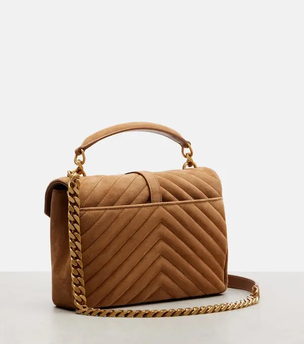 Saint Laurent Collège Medium Leather Shoulder Bag - Brown