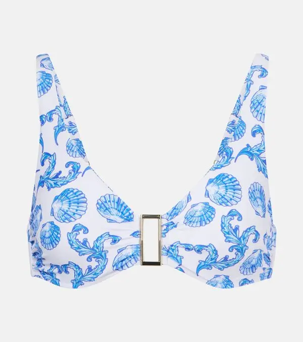 Melissa Odabash Bel Air Printed Bikini Top - Blue