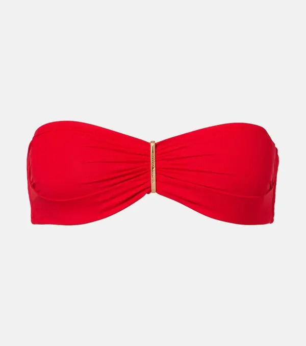 Melissa Odabash Positano Bandeau Bikini Top - Red