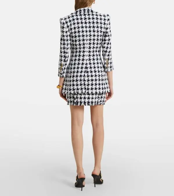 Balmain Houndstooth Tweed Blazer