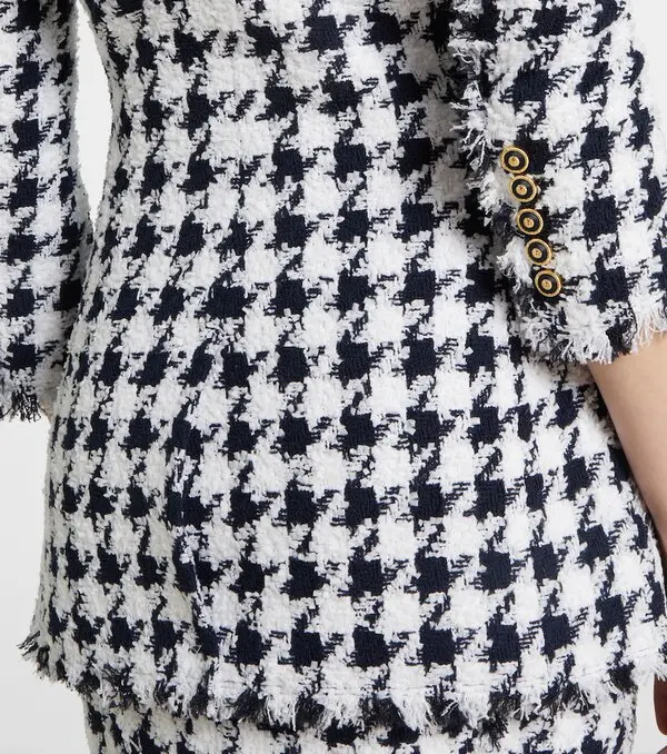 Balmain Houndstooth Tweed Blazer