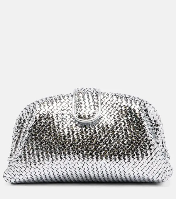 Bottega Veneta Lauren 1980 Clutch - Silver