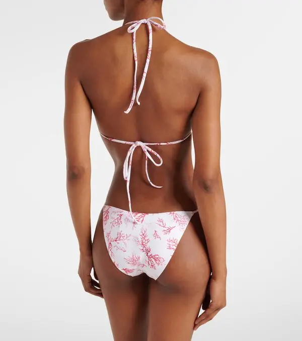 Melissa Odabash Miami Bikini Top In Coral Print