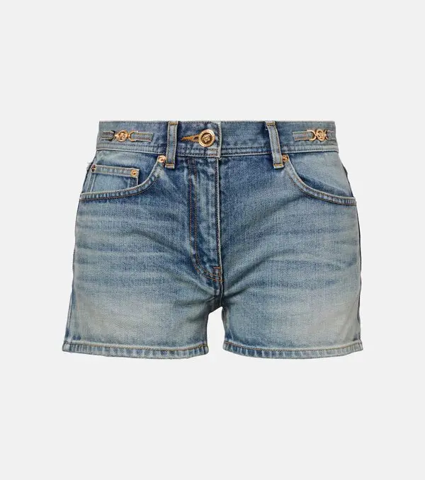 Versace Mid-rise Denim Shorts