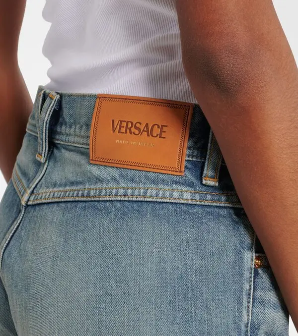 Versace Mid-rise Denim Shorts