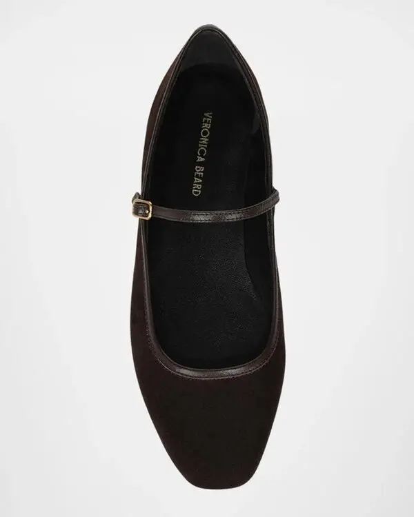Veronica Beard Ellie Suede Ballerina Flats