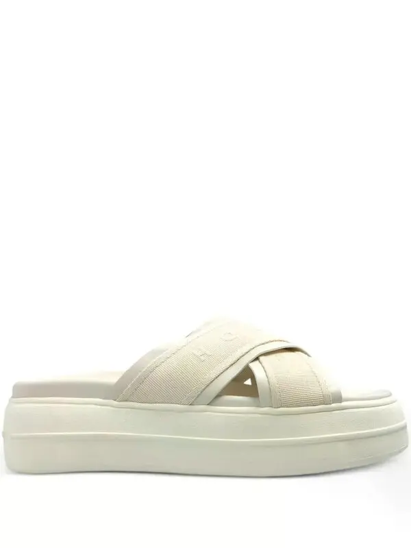 Hogan Leather Slides - Neutrals