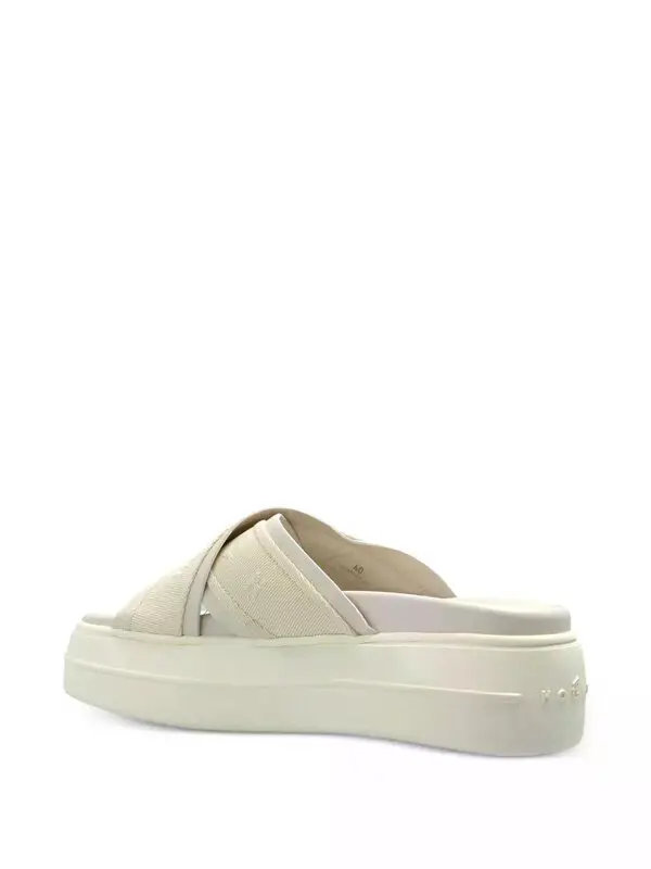 Hogan Leather Slides - Neutrals
