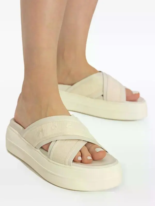 Hogan Leather Slides - Neutrals