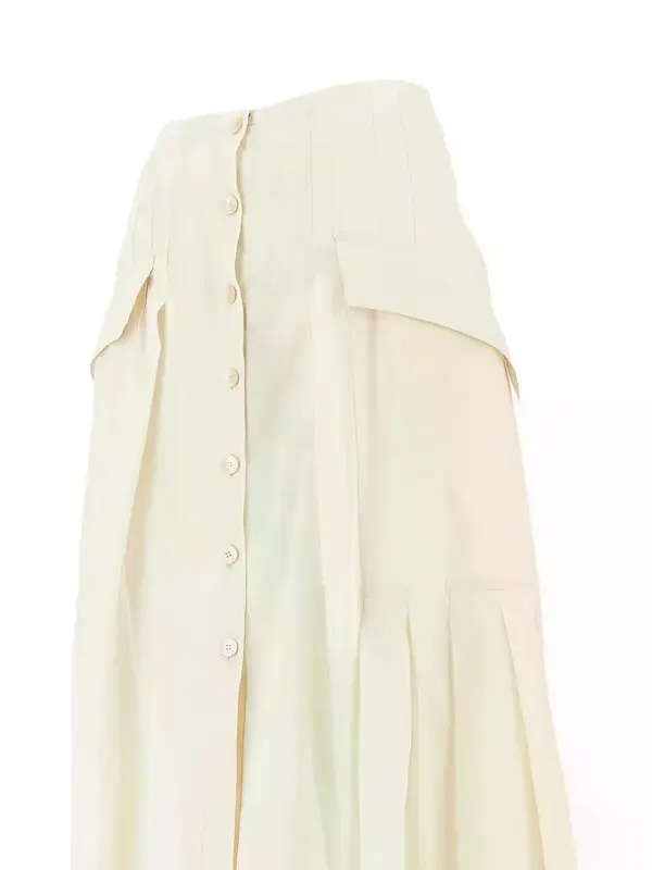 Alberta Ferretti Pleated Midi Skirt