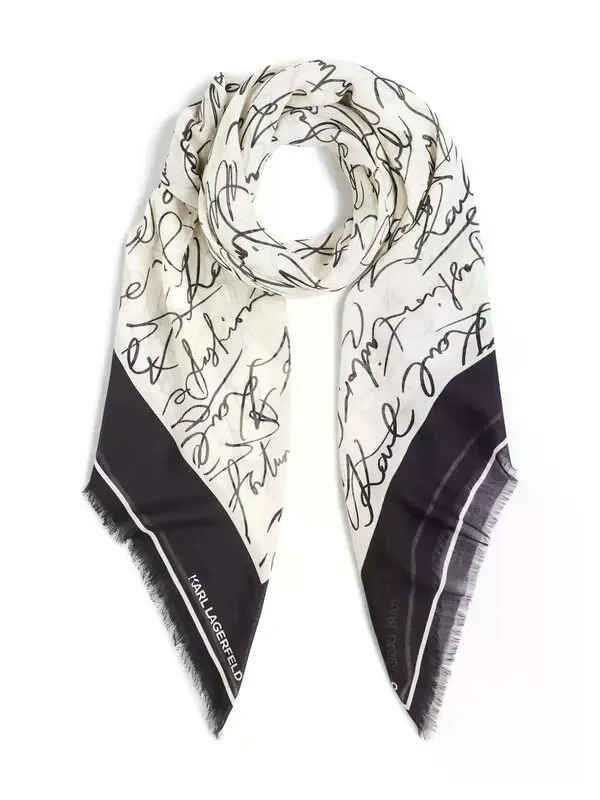 Karl Lagerfeld K/essential Scribble Scarf