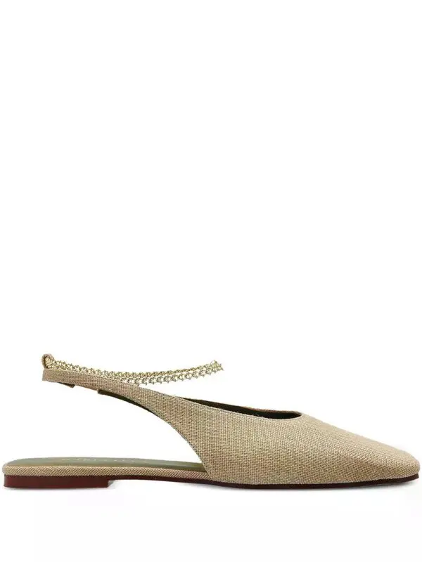 MARIA LUCA Leather Ballerina Shoes - Neutrals