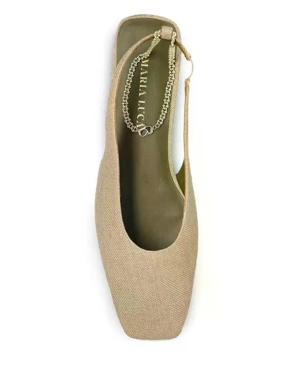 MARIA LUCA Leather Ballerina Shoes - Neutrals