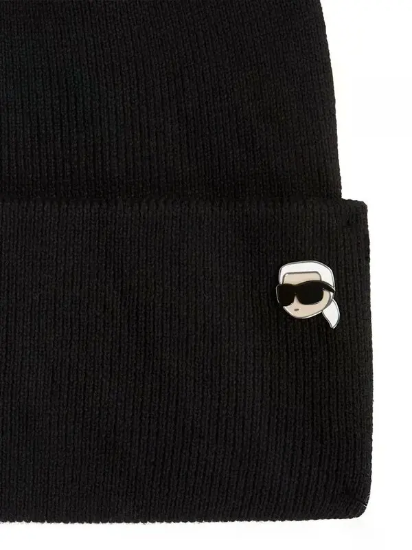 Karl Lagerfeld Ikon Pins Beanie