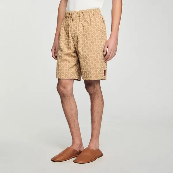 Sandro Square Cross Jacquard Shorts