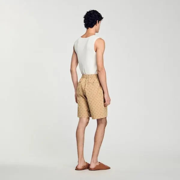 Sandro Square Cross Jacquard Shorts