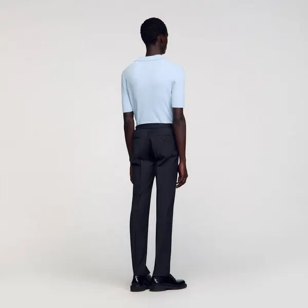 Sandro Wool Trousers With Elasticated Sides - Fonte