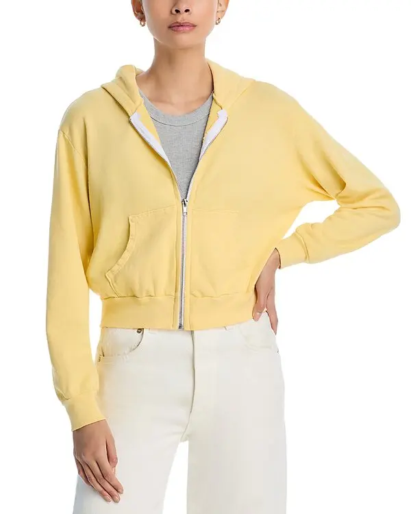 Aqua Athletic Bailey Zip Hoodie - Yellow