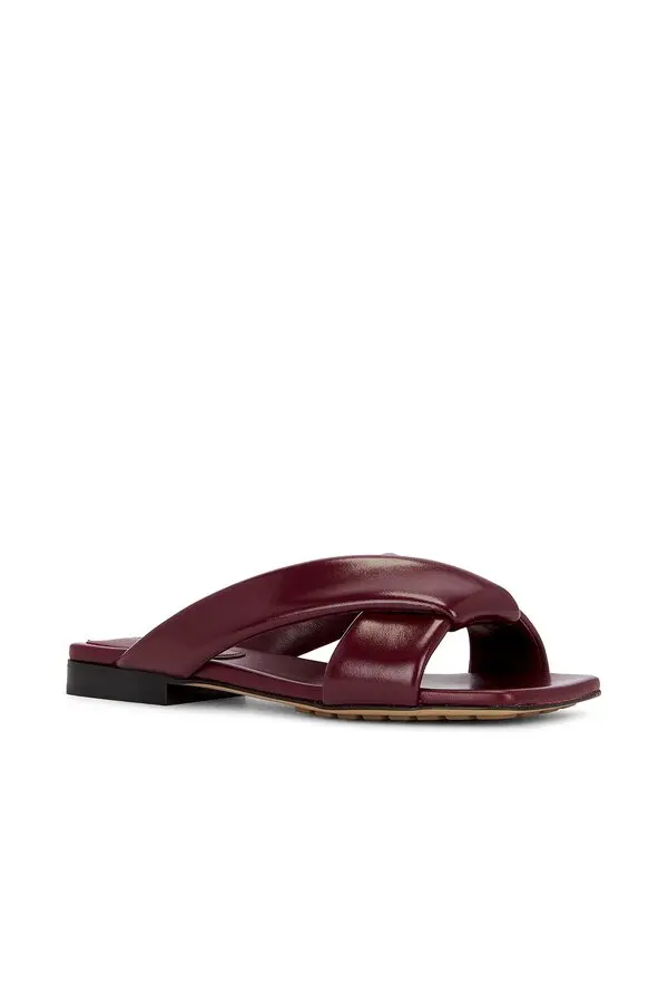 Bottega Veneta Flat Sandal Barolo Editorialist