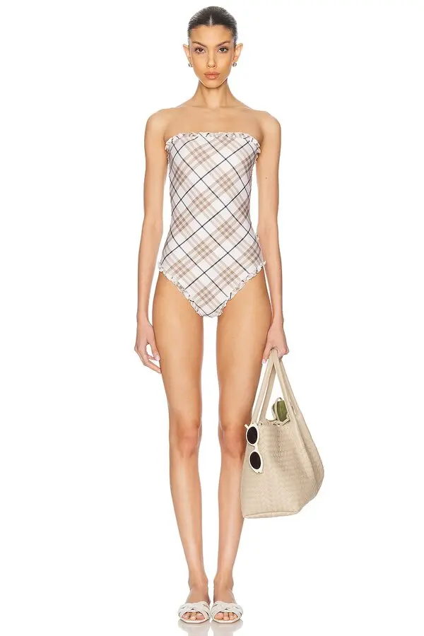 Burberry One Piece Swimsuit - Cotton Ip Check
