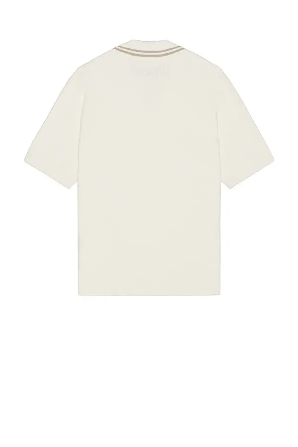 Rag & Bone Rib Johnny Polo In Grey - Ivory