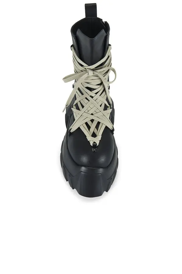 Buy Rick Owens Megalaced Mega Tractor Boots - Black At 29% Off