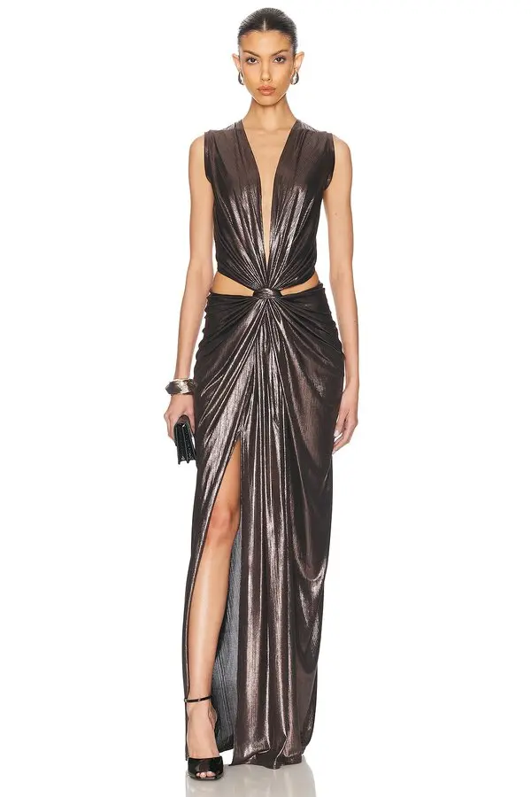 SID NEIGUM Floor Length Knot Dress