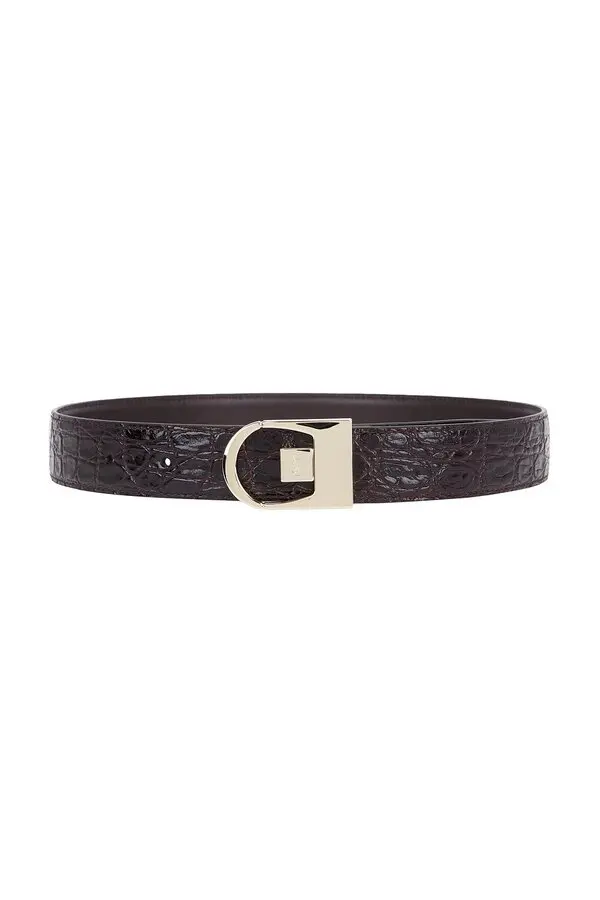 Saint Laurent Ceinture Reversible Belt - Fondente