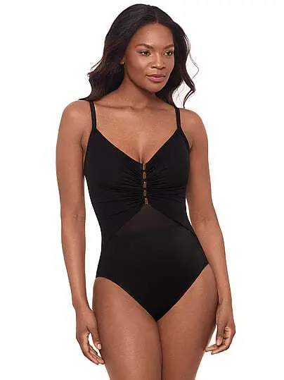Victoria's Secret Miraclesuit Mariposa One-piece Swimsuit - Black