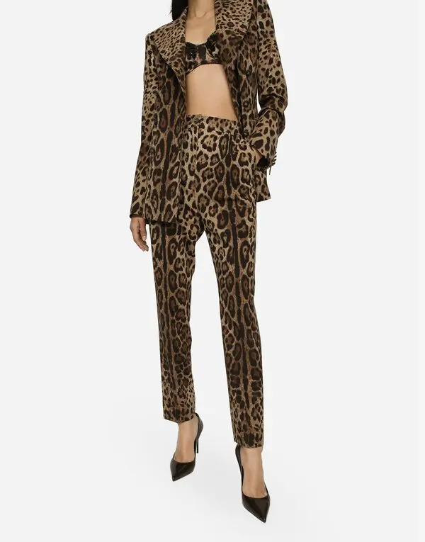 Dolce & Gabbana Leopard-print Wool Pants - Animal Print