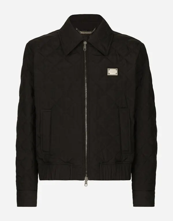 Dolce & Gabbana Quilted Jacket With Metal Tag