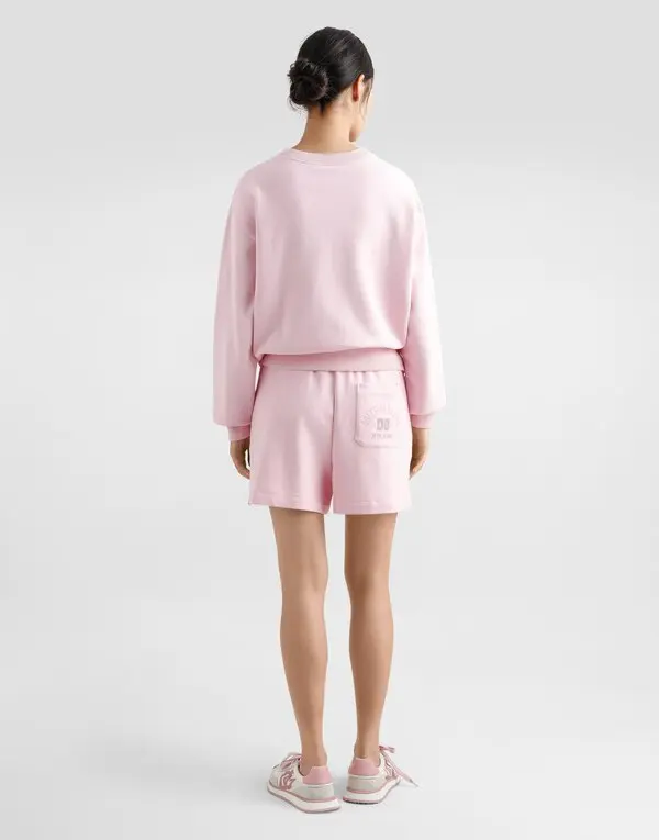 Dolce & Gabbana Cotton Jersey Sweatshirt With Raised Dg Embroidery
