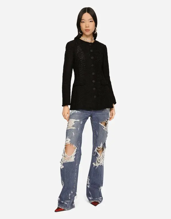 Dolce & Gabbana Single-breasted Tweed Jacket