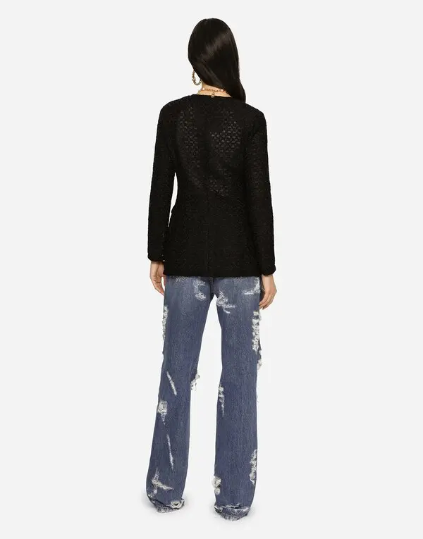 Dolce & Gabbana Single-breasted Tweed Jacket