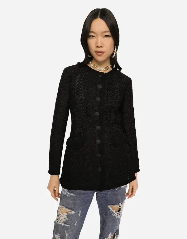 Dolce & Gabbana Single-breasted Tweed Jacket