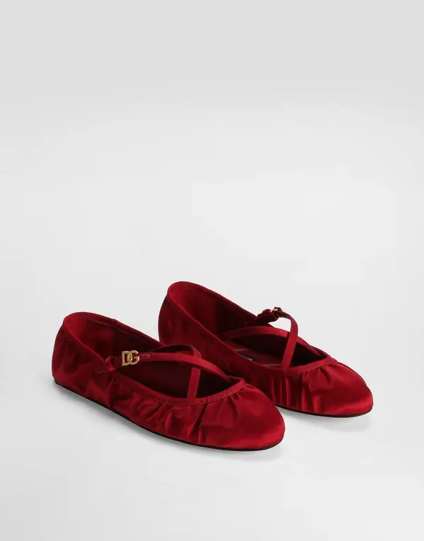 Dolce & Gabbana Vally Ballerina Shoes - Red | Editorialist
