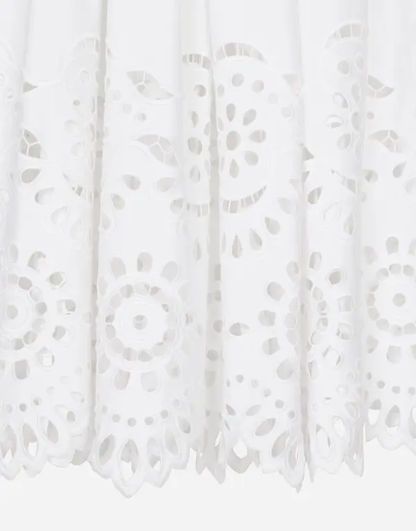 Dolce & Gabbana Long Cotton Circle Skirt With Cut-out Detailing
