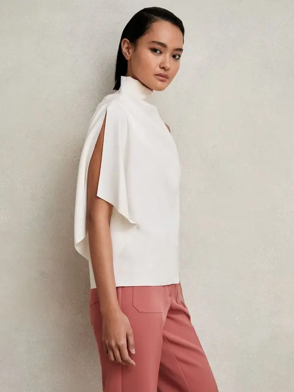 REISS Elle One-shoulder Draped Top