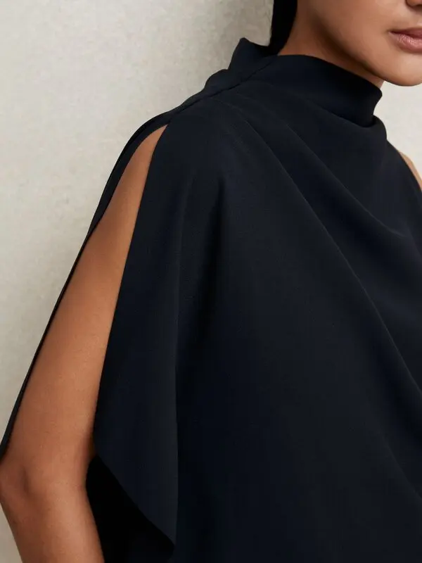 REISS Elle One-shoulder Draped Top
