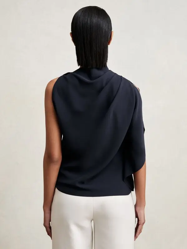 REISS Elle One-shoulder Draped Top