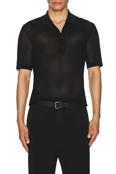 Helmut Lang Pointelle Polo