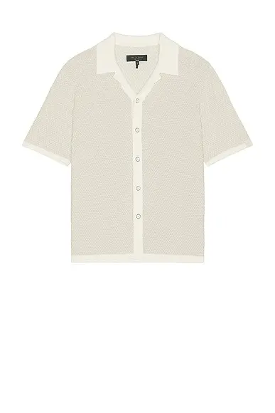 Rag & Bone Zig-zag Avery Short Sleeve Shirt