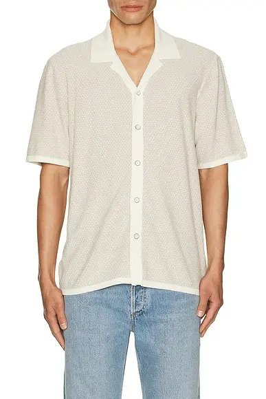Rag & Bone Zig-zag Avery Short Sleeve Shirt