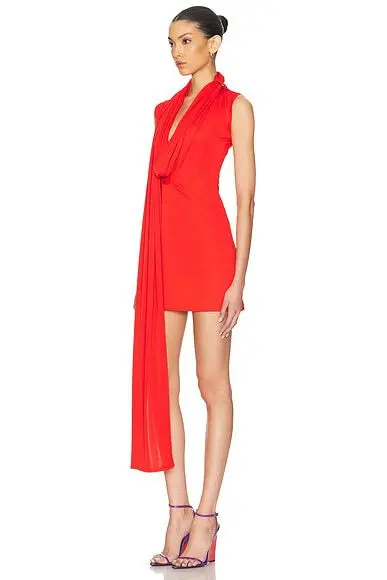 SID NEIGUM Cape Cowl Mini Dress