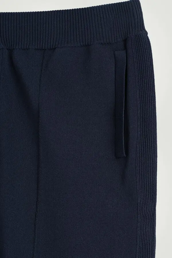 Cos Elasticated Knitted Shorts - Blue