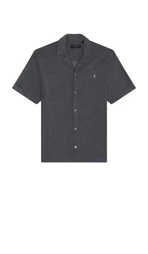 ALLSAINTS Felix Button Down Shirt In Navy